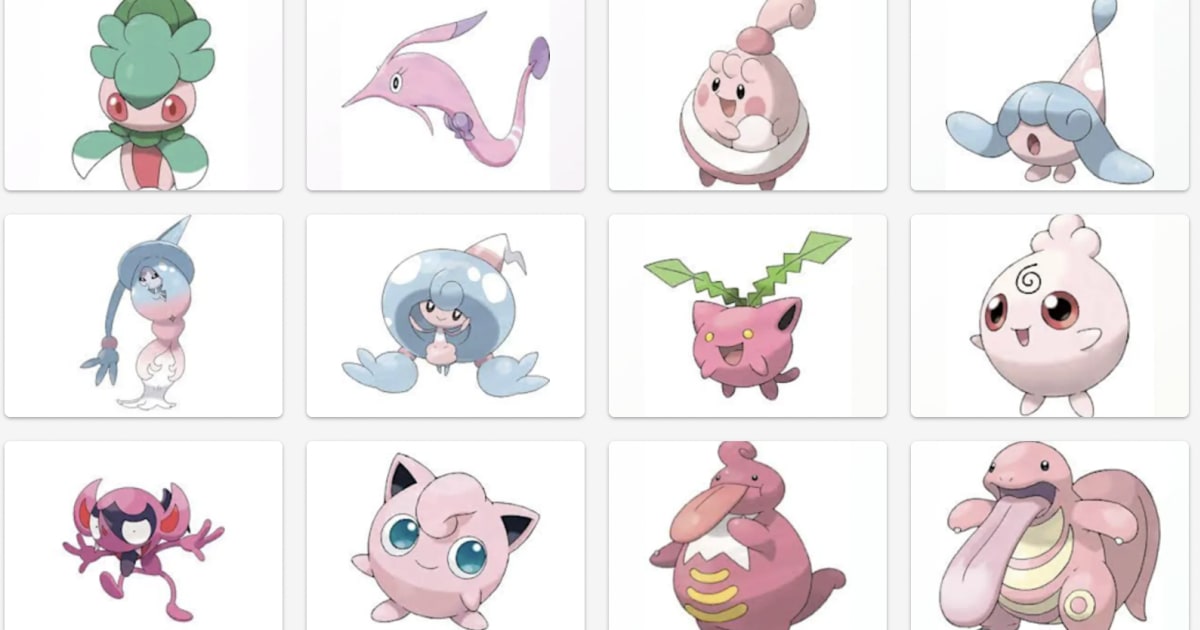 List of all Pink Pokemon by @TriviaKings