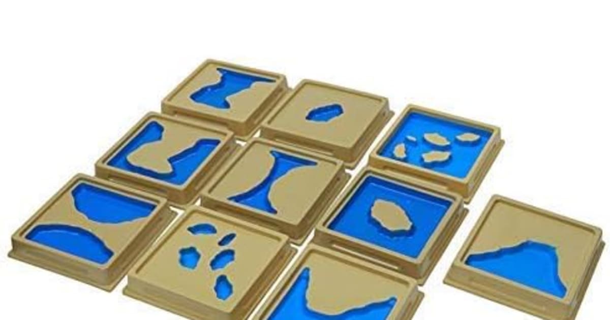 Land and Water Form Trays | The Essential Collection of Montessori ...