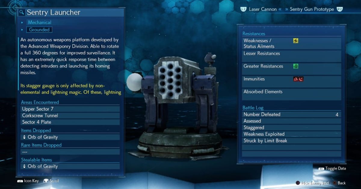 Sentry Launcher | Final Fantasy VII Remake - Complete Enemies List