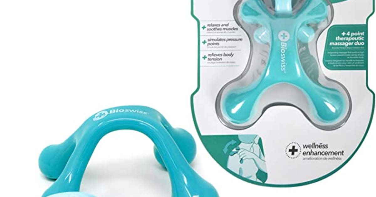 BioSwiss Hand Held Massagers Back Deep Tissue – Neck and Back Manual ...