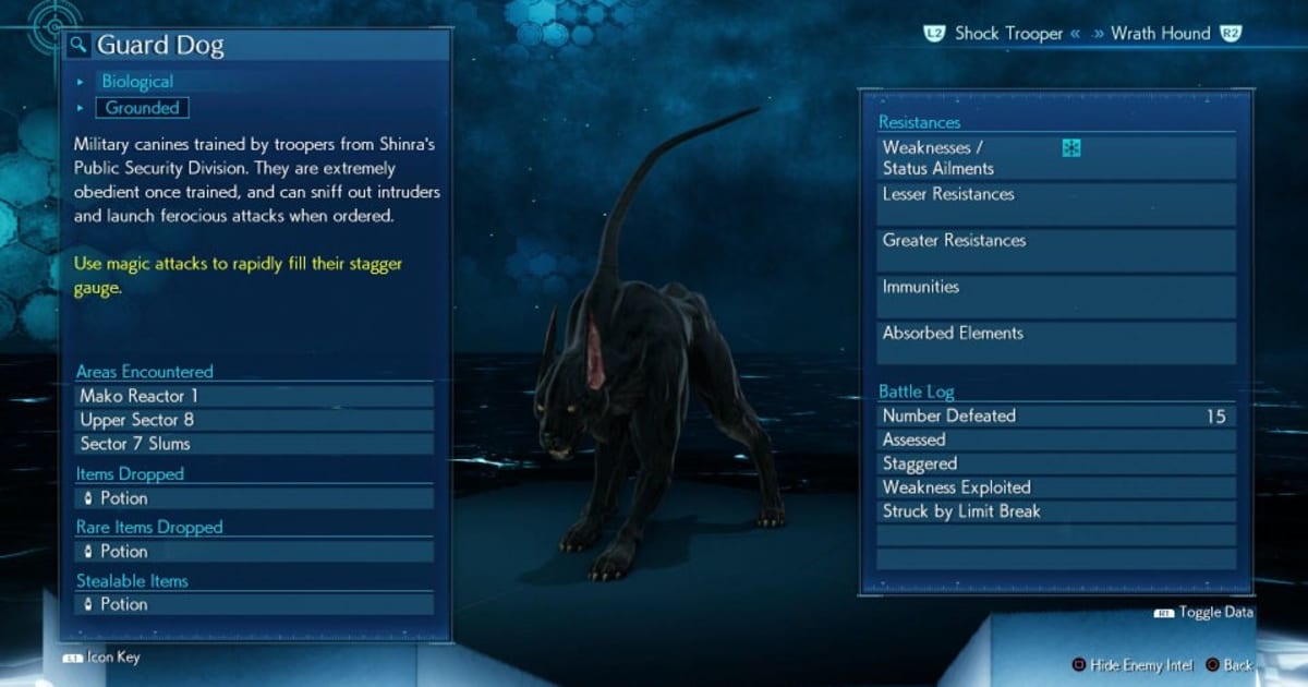 Guard Dog | Final Fantasy VII Remake - Complete Enemies List
