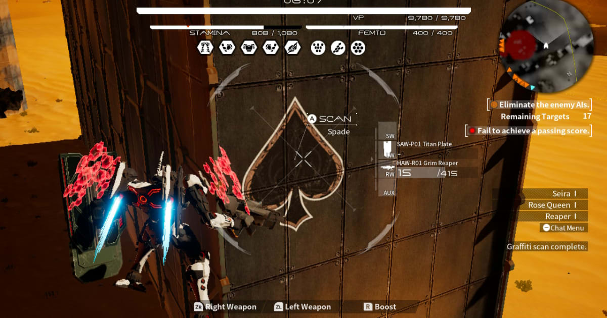 Spade | Daemon X Machina: Graffiti Decals Location