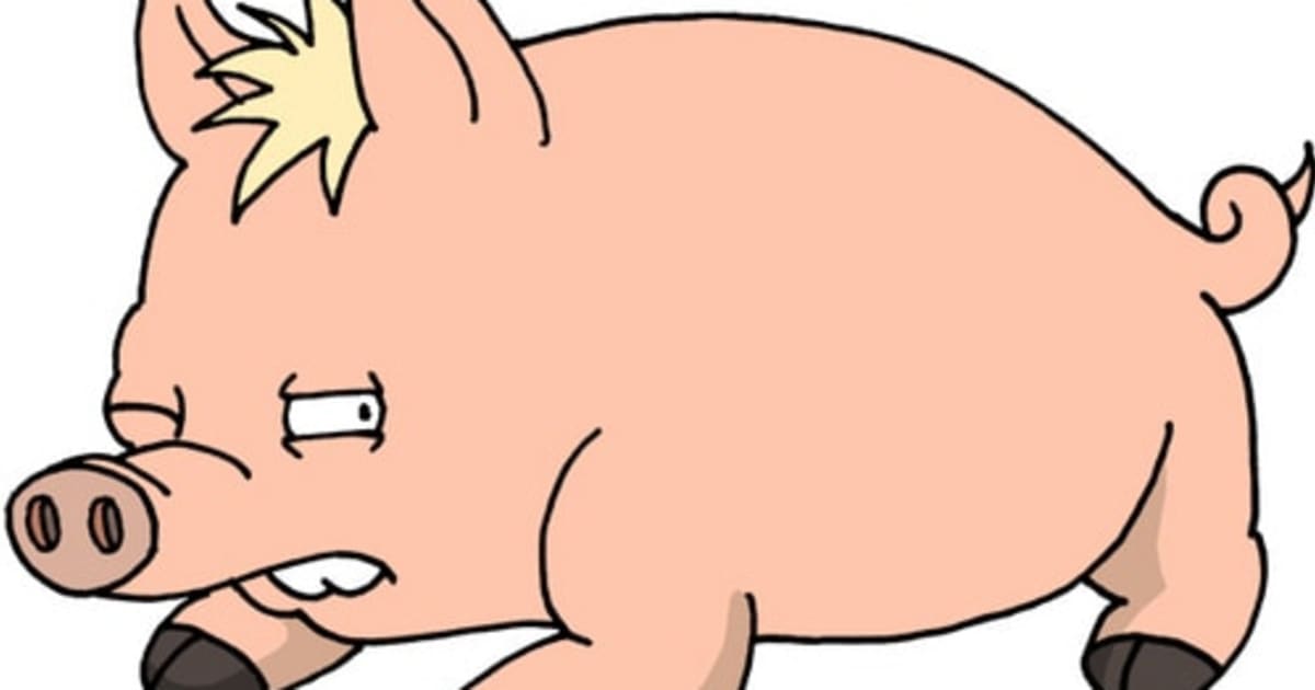 Plopper the pig | 100+ Pink Characters in Cartoons, anime, and more!