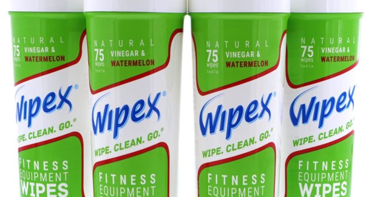 Wipex Natural Fitness Equipment Surface Cleaner Wipes, Watermelon ...