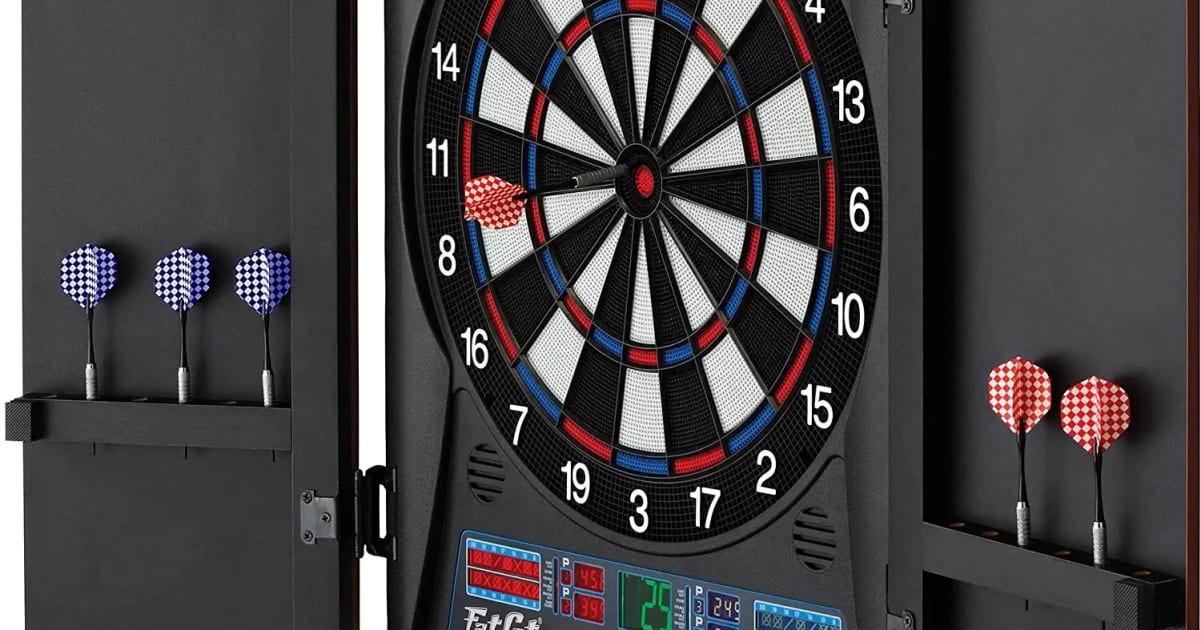 Fat Cat Electronx Electronic Dartboard Compact Size Over 35 Games with ...