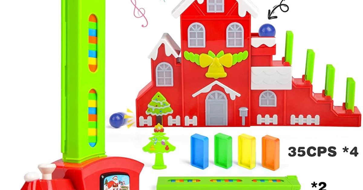 Christmas Themed Castle with Music | Best domino train toys for kids