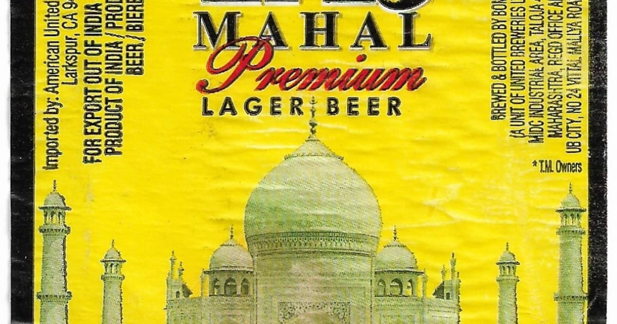 Taj Mahal Premium Lager beer | Breweries outside Europe & USA