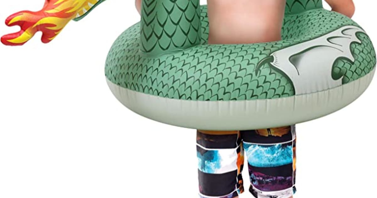 Dragon Party Tube Inflatable Rafts | Cool pool floats for kids