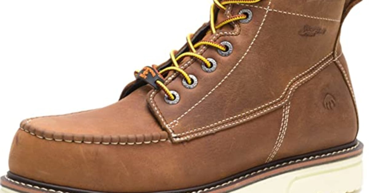WOLVERINE Men's I-90 DuraShocks Moc-Toe CarbonMax 6" Work Boot Industrial | Most comfortable ...