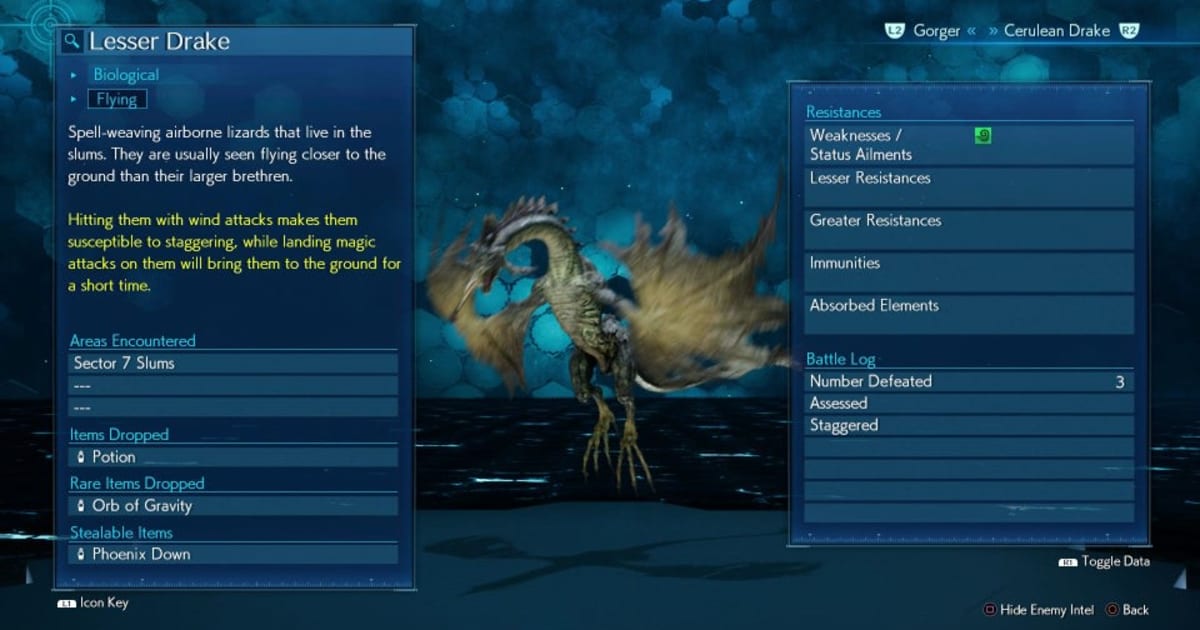 Lesser Drake | Final Fantasy VII Remake - Complete Enemies List