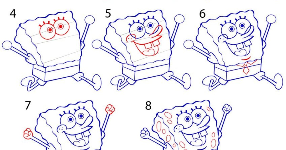 SpongeBob SquarePants | 100 Easy to Draw Cartoon Characters