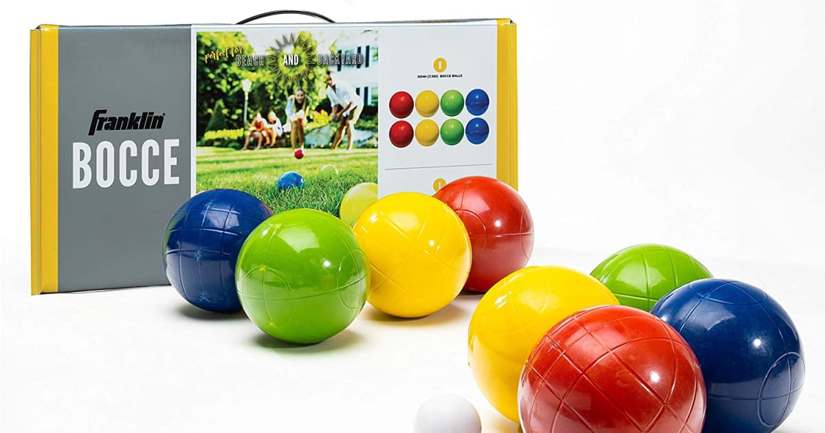 Bocce Ball Set — 8 All Weather Bocce Balls and 1 Pallino — Beach ...