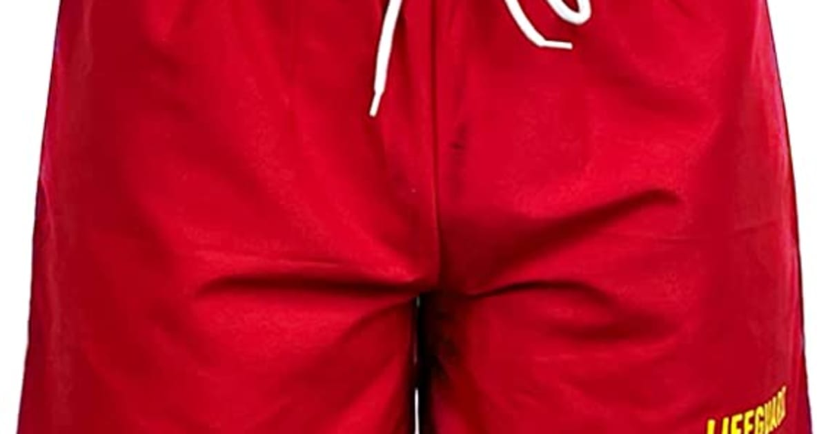 Dissolving Swim Shorts Lifeguard Bachelor Party Stag Do Prank Joke Red ...