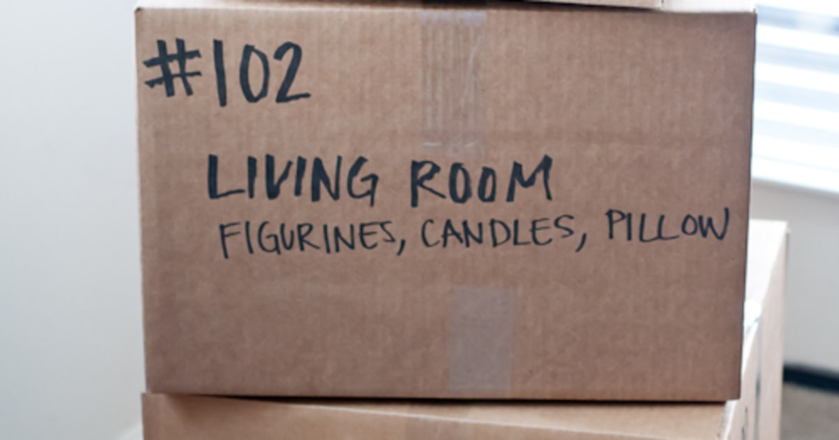 Label top and sides of boxes | Packing and Unpacking Tips