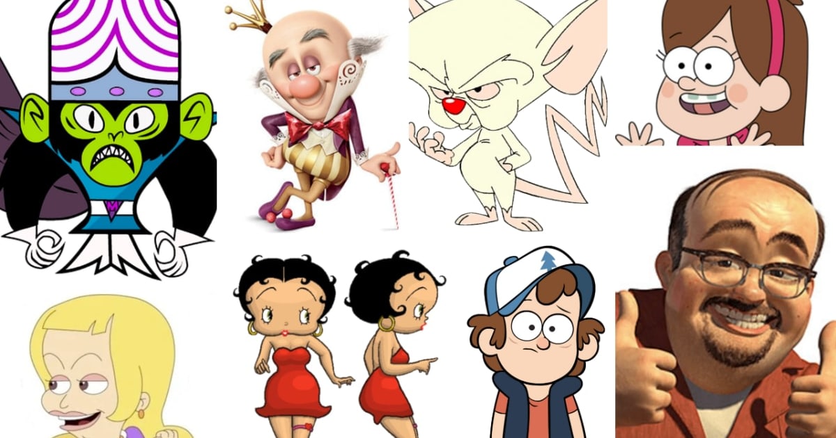 70 Cartoon Characters with Big Foreheads and Heads by @animationnation