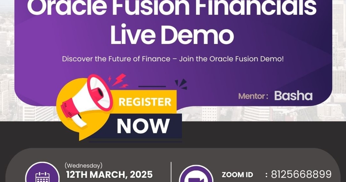 Oracle Fusion Financials Demo | Free Oracle Fusion Financials Live Demo
