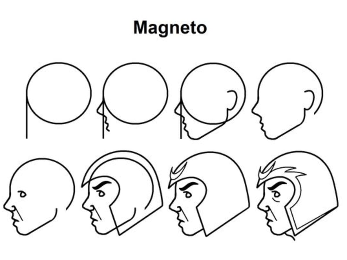 Magneto | 100 Easy to Draw Cartoon Characters