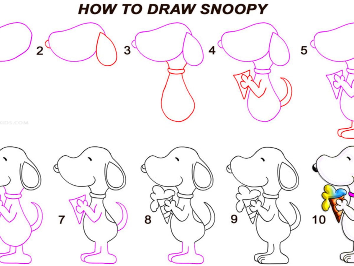 Snoopy | 100 Easy to Draw Cartoon Characters