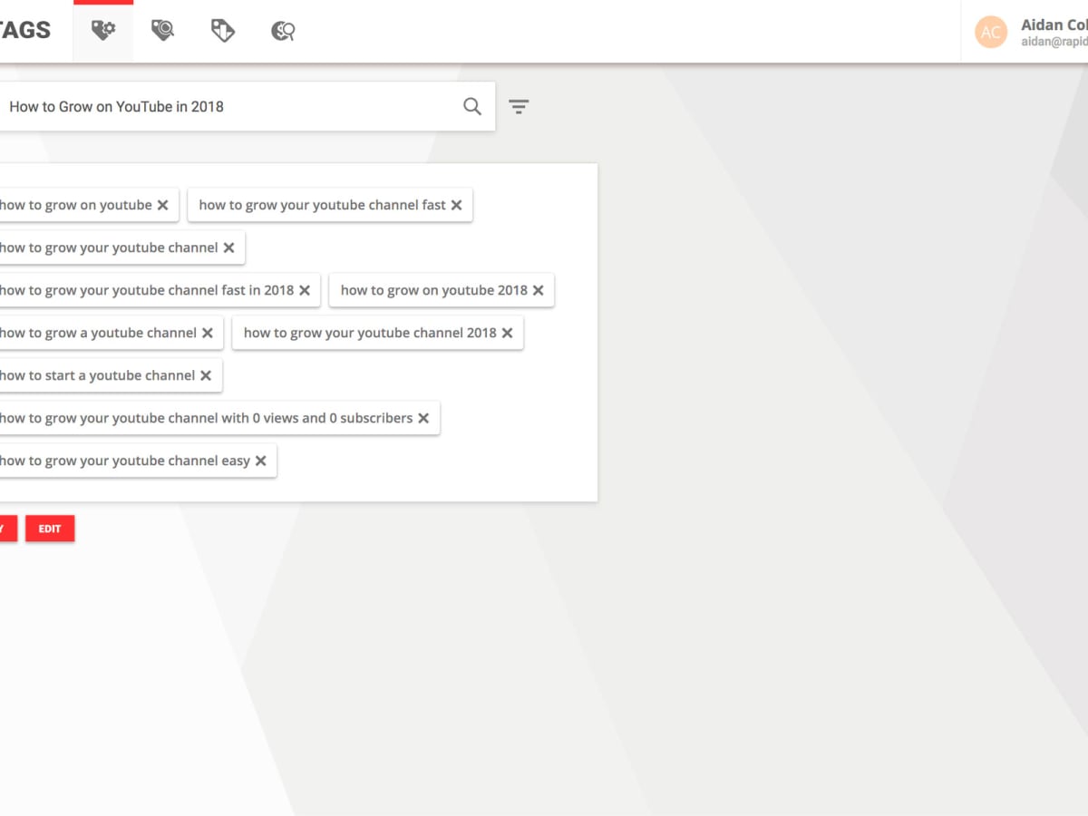 RapidTags | +100 Tools for YouTube Content Creators