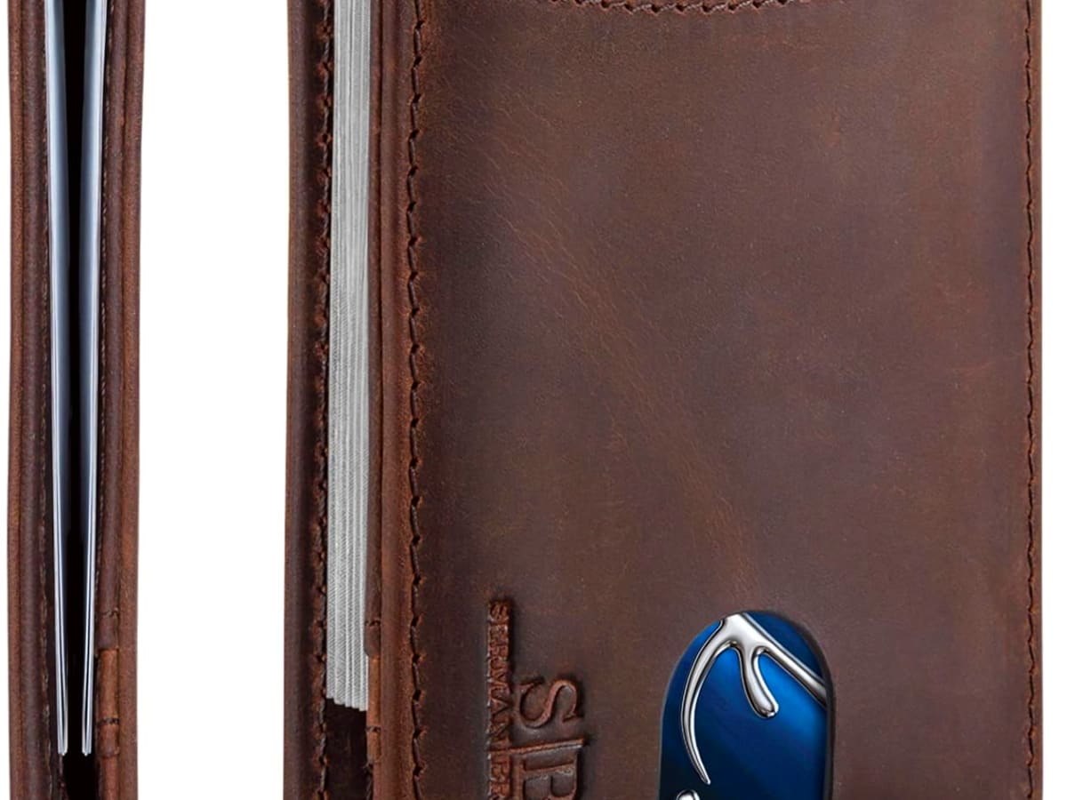 Serman Brands RFID Blocking Slim Bifold Genuine Leather Minimalist ...