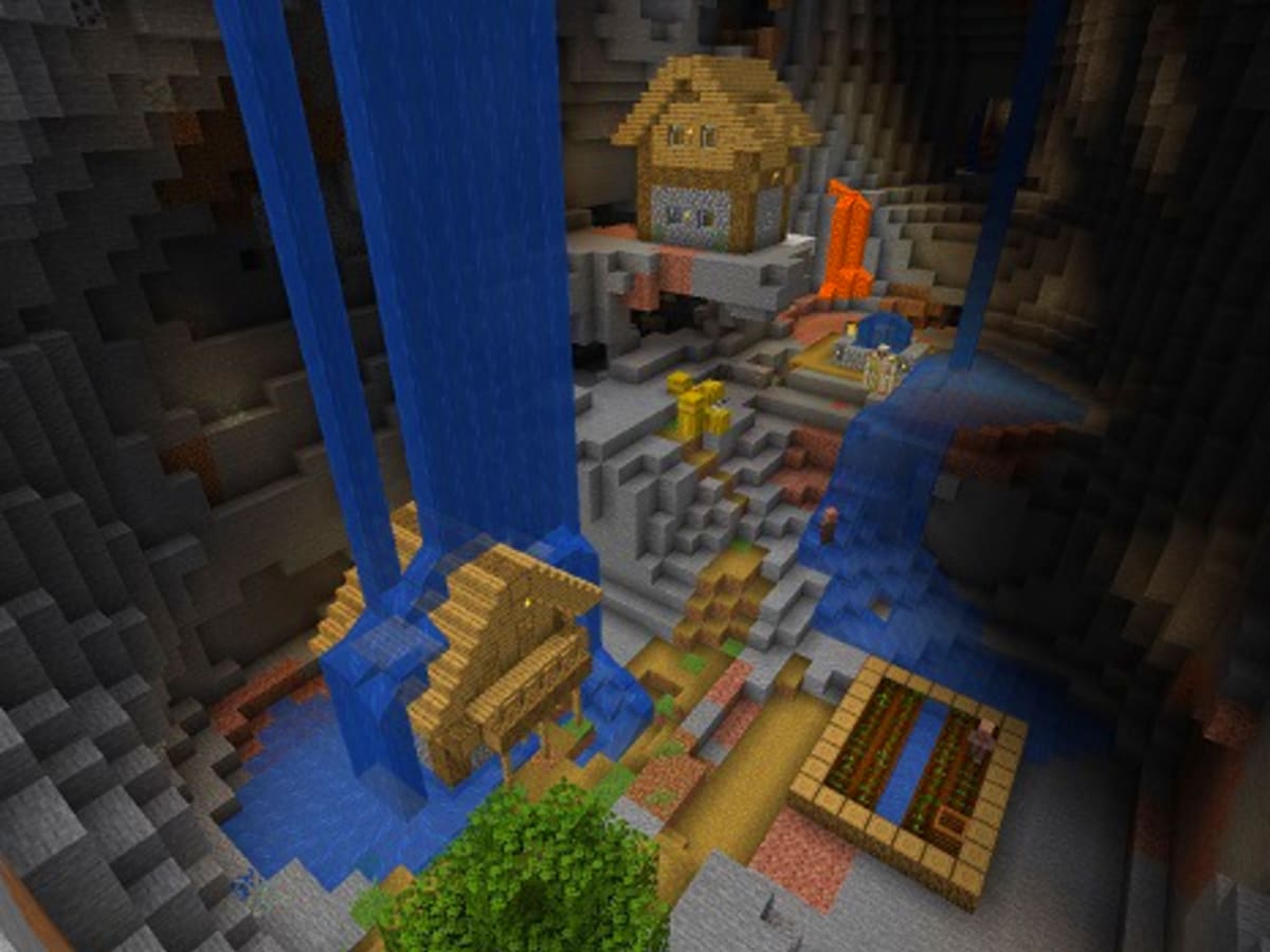 Village Inside Ravine | 50+ Best Minecraft World Seeds