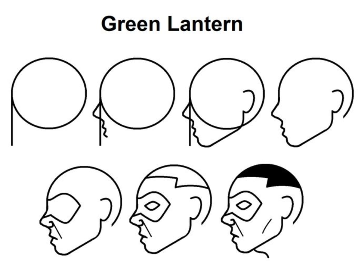 Green Lantern | 100 Easy to Draw Cartoon Characters
